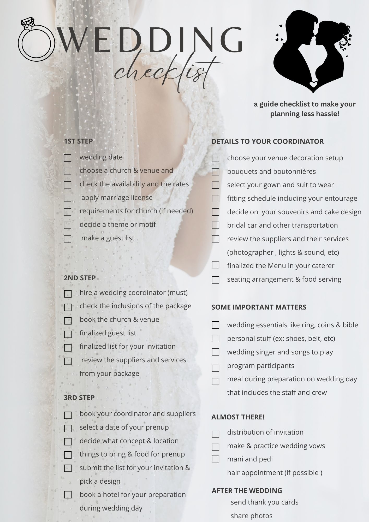 Church wedding checklist | Honestweddingadvice.com