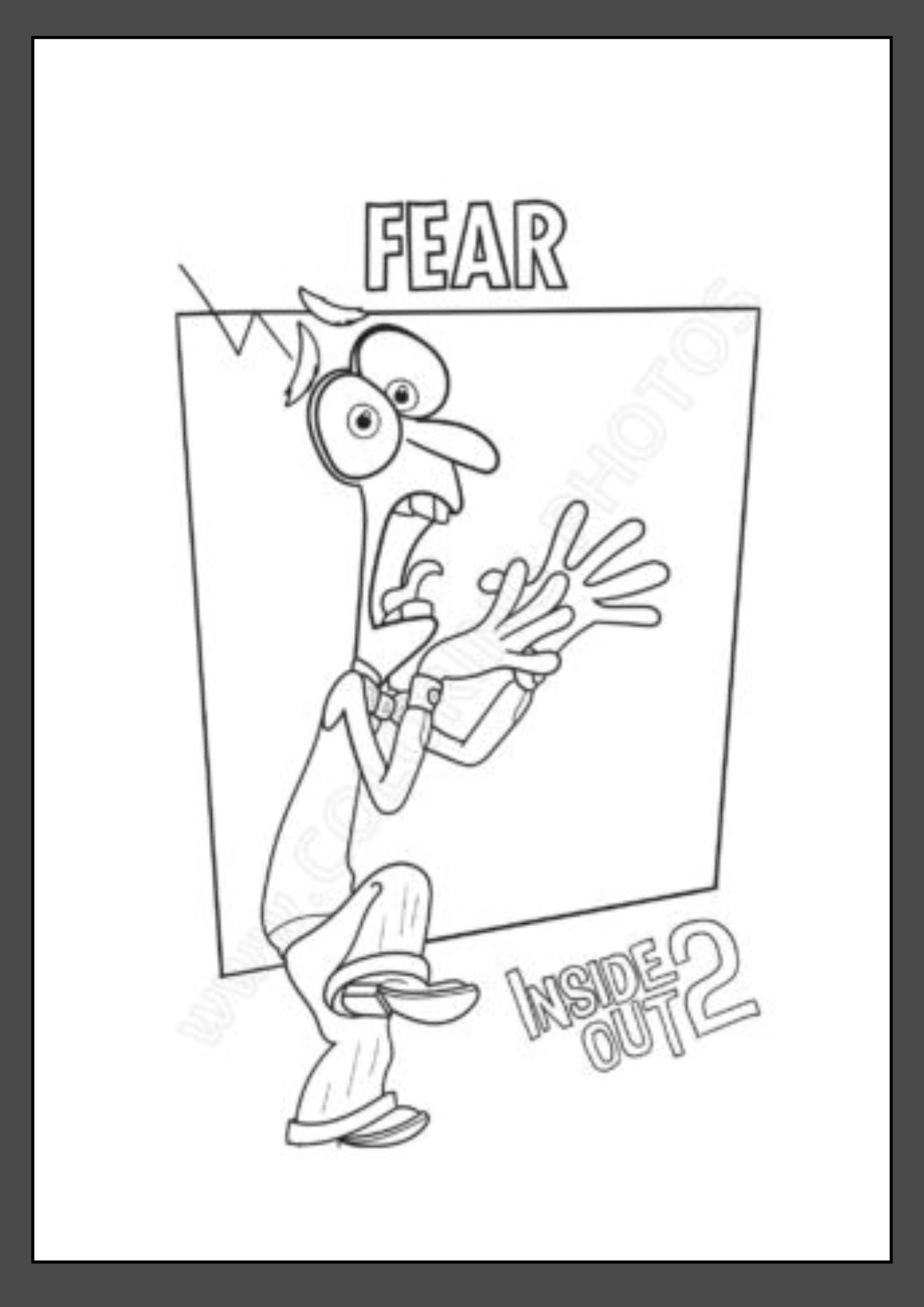 fear coloring pages inside out