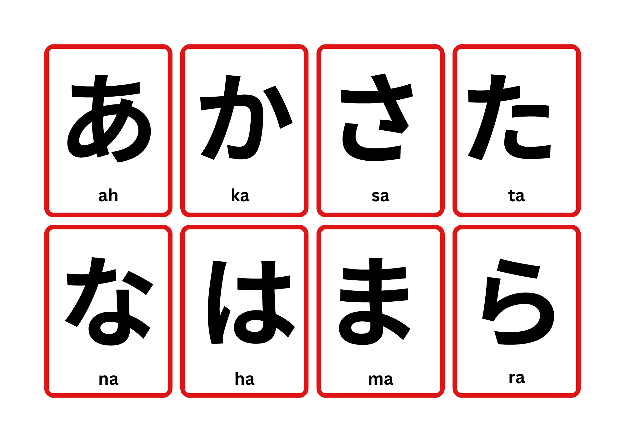 Hiragana And Katakana Flash Cards Pdf - Infoupdate.org