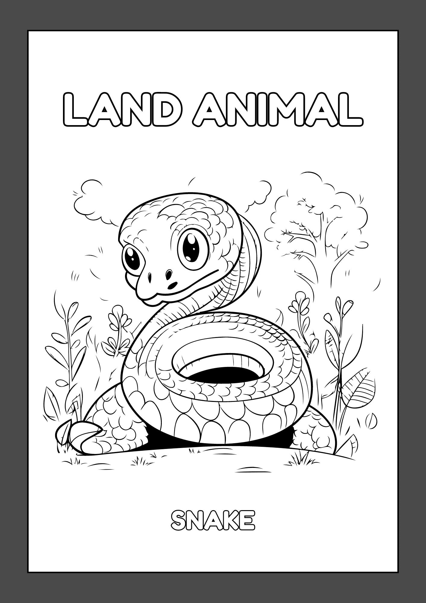 land animal coloring pages