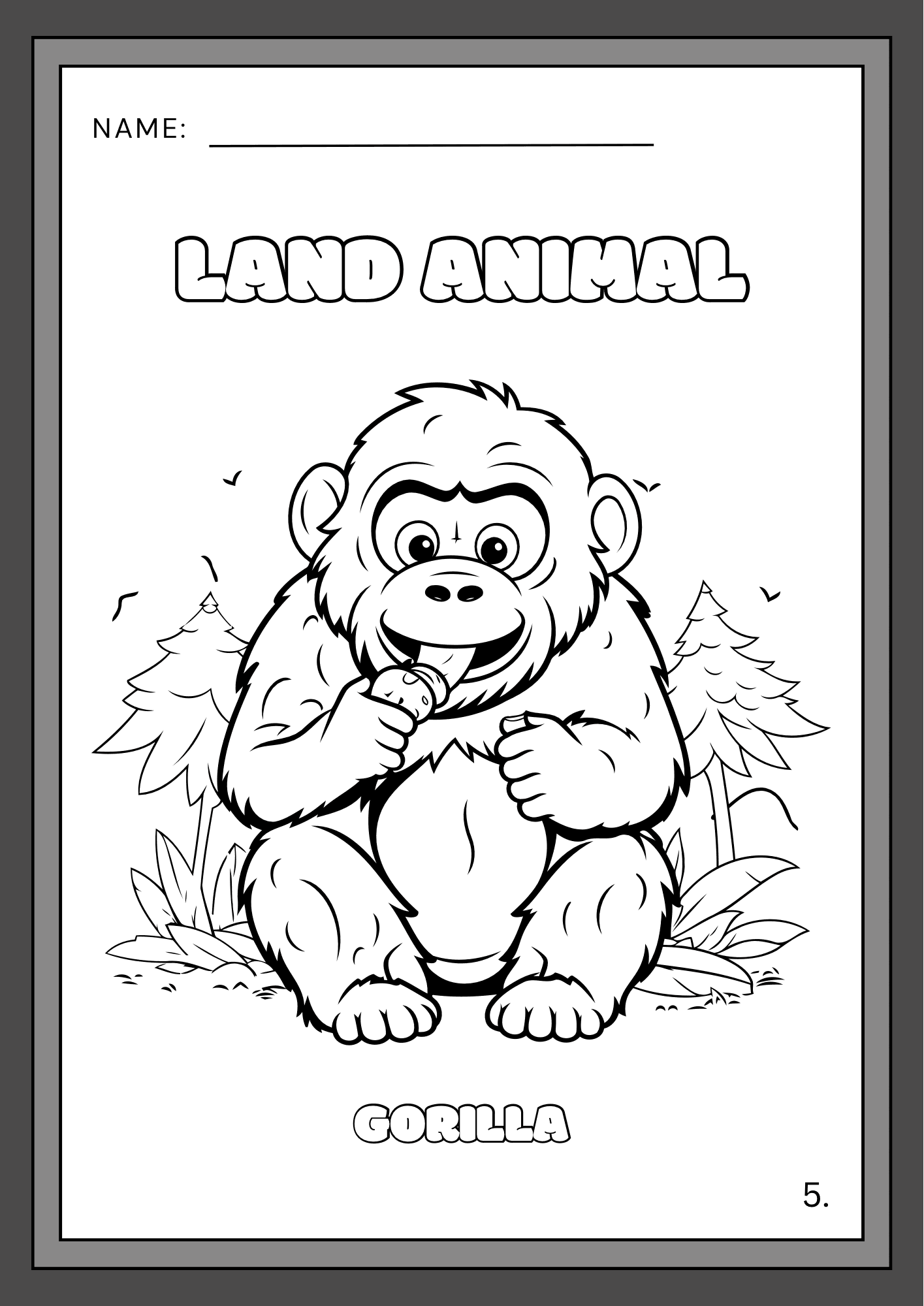 Monkey Worksheets And Coloring Pages