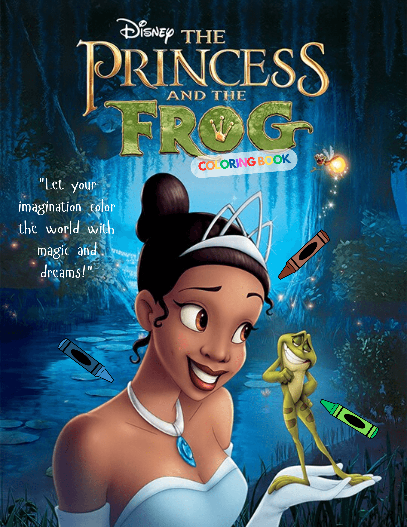 the princess and the frog coloring book
