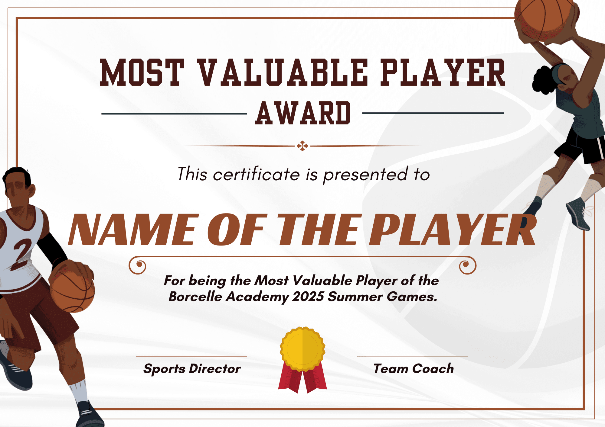 Basketball Award Templates