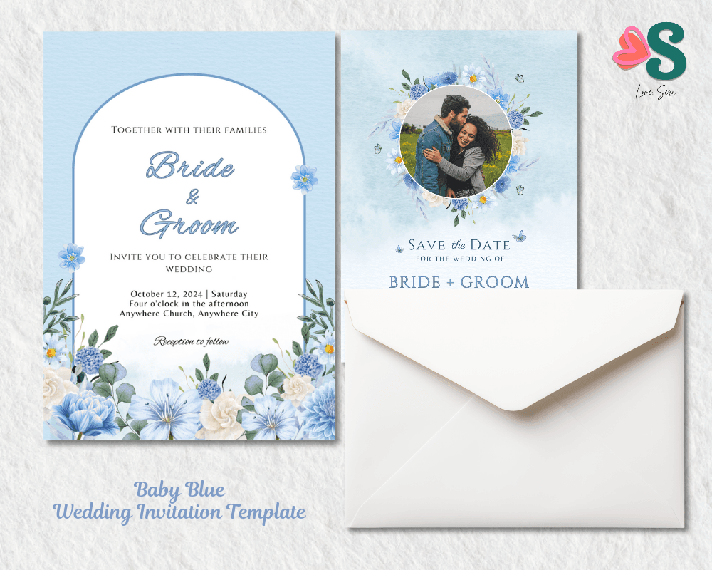 Light blue wedding invitations 60 photos - Vianawedding.com