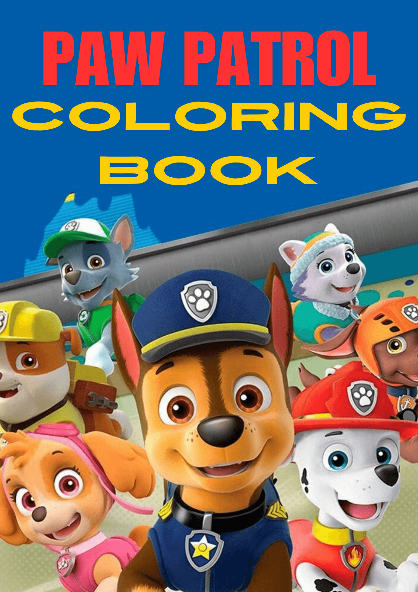 Paw Patrol Coloring Book Printable JUMBO COLORING BOOK PAW PATROL