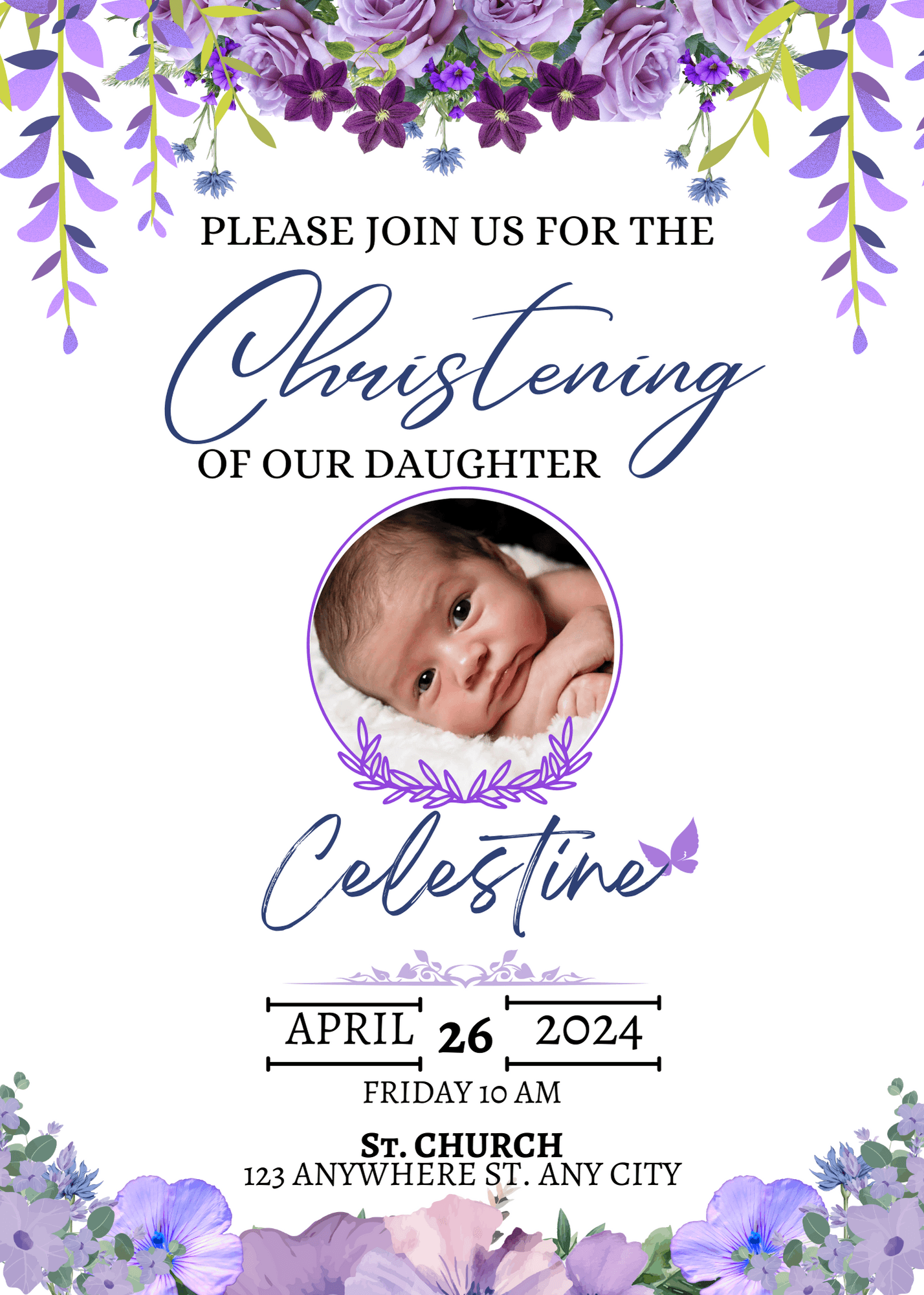 Purple Baptism Graphics