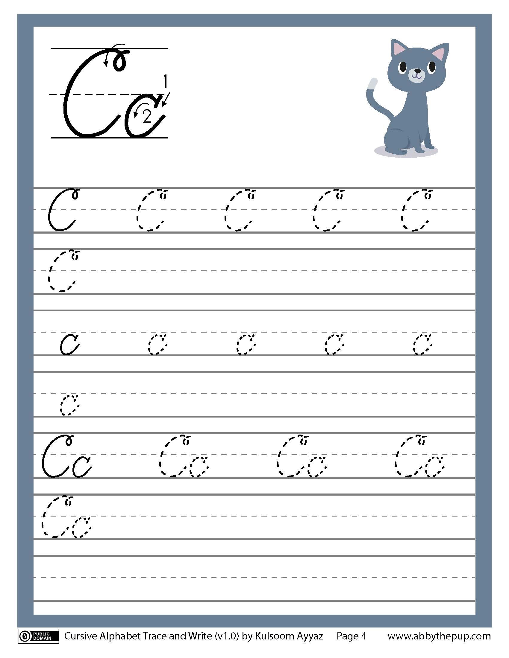 Cursive Alphabet Tracing Worksheet Alphabet Tracing Sheets – My