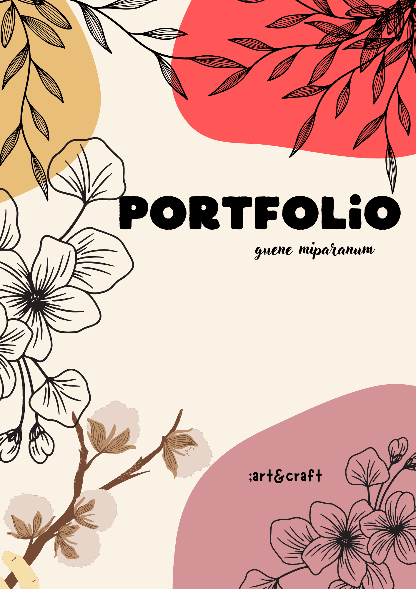 Art Portfolio Cover Page Project Front Page Designs FREE Download | MS