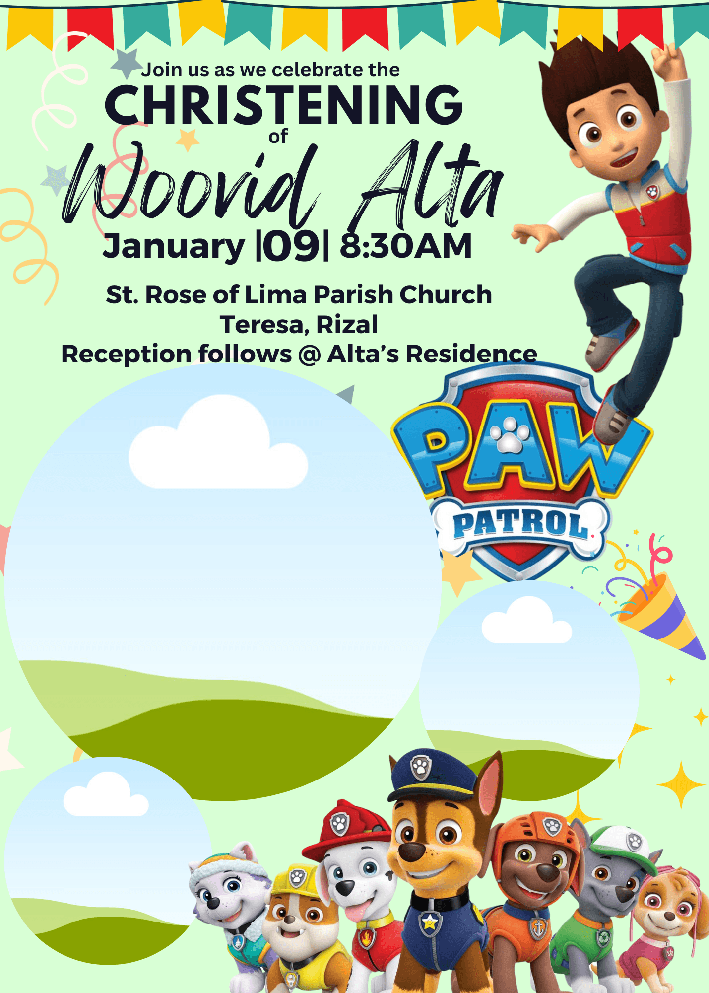 Paw Patrol Invitation Backgrounds
