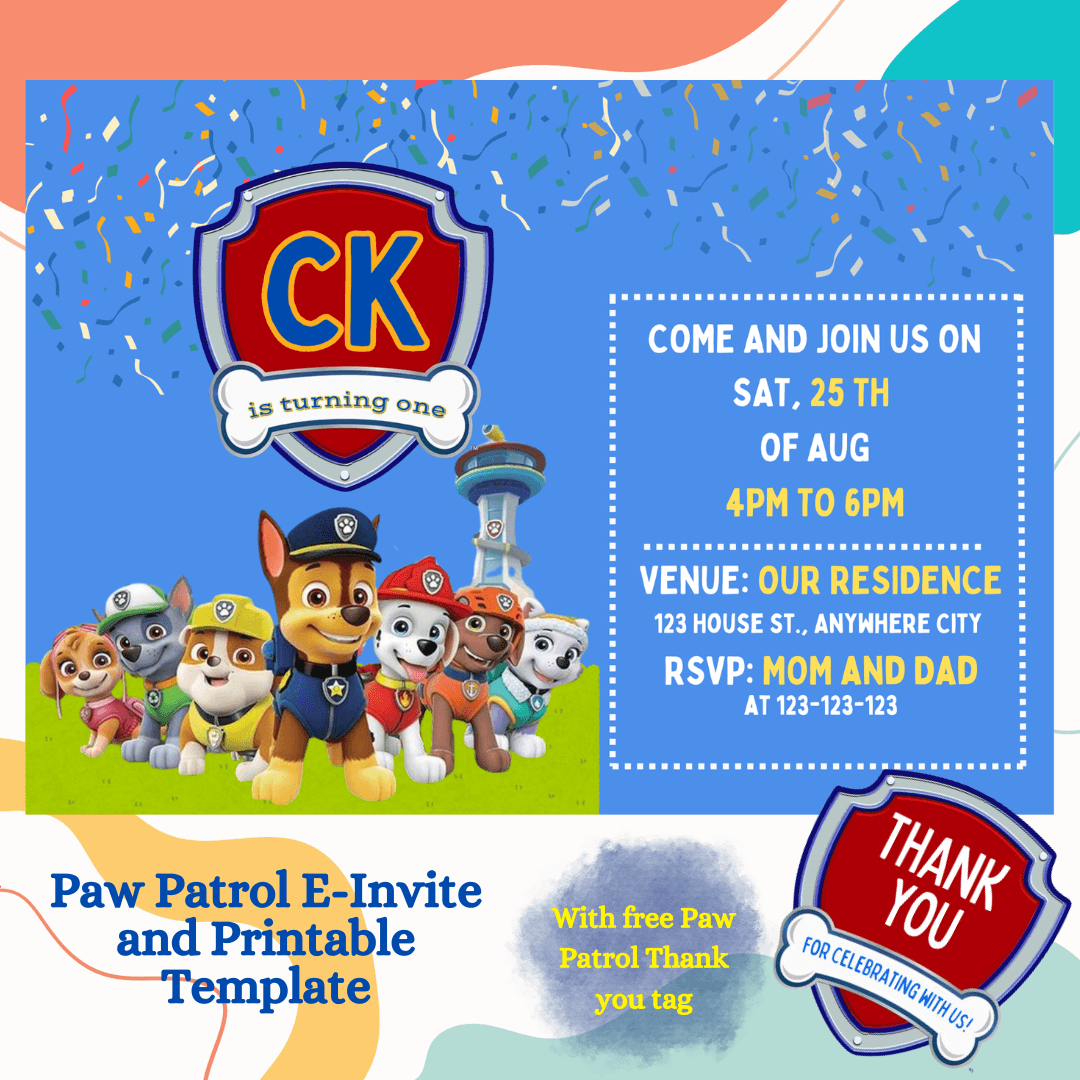 Free Printable Paw Patrol Party How To Plan A Girl Paw Patrol Themed