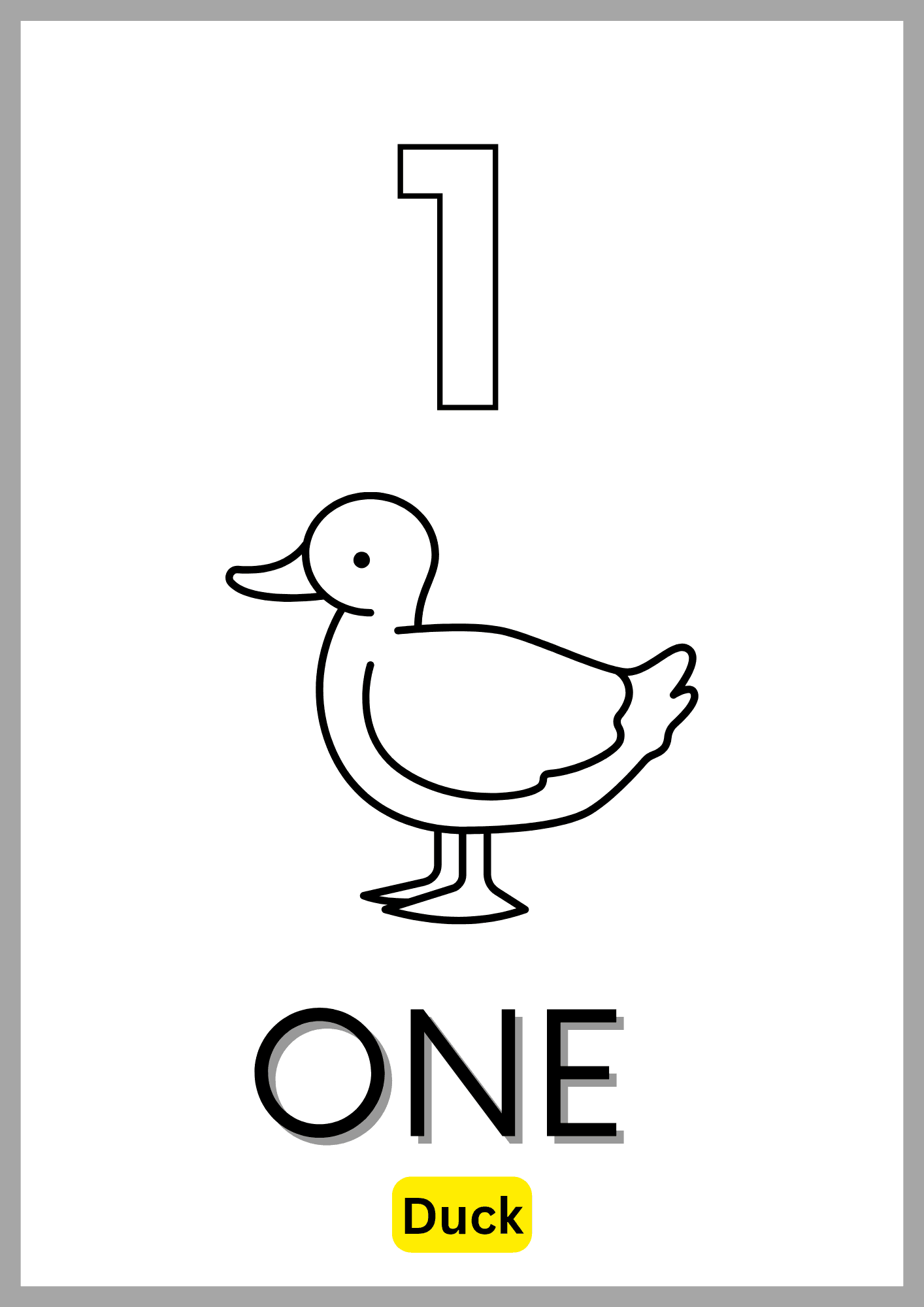 duck counting coloring pages