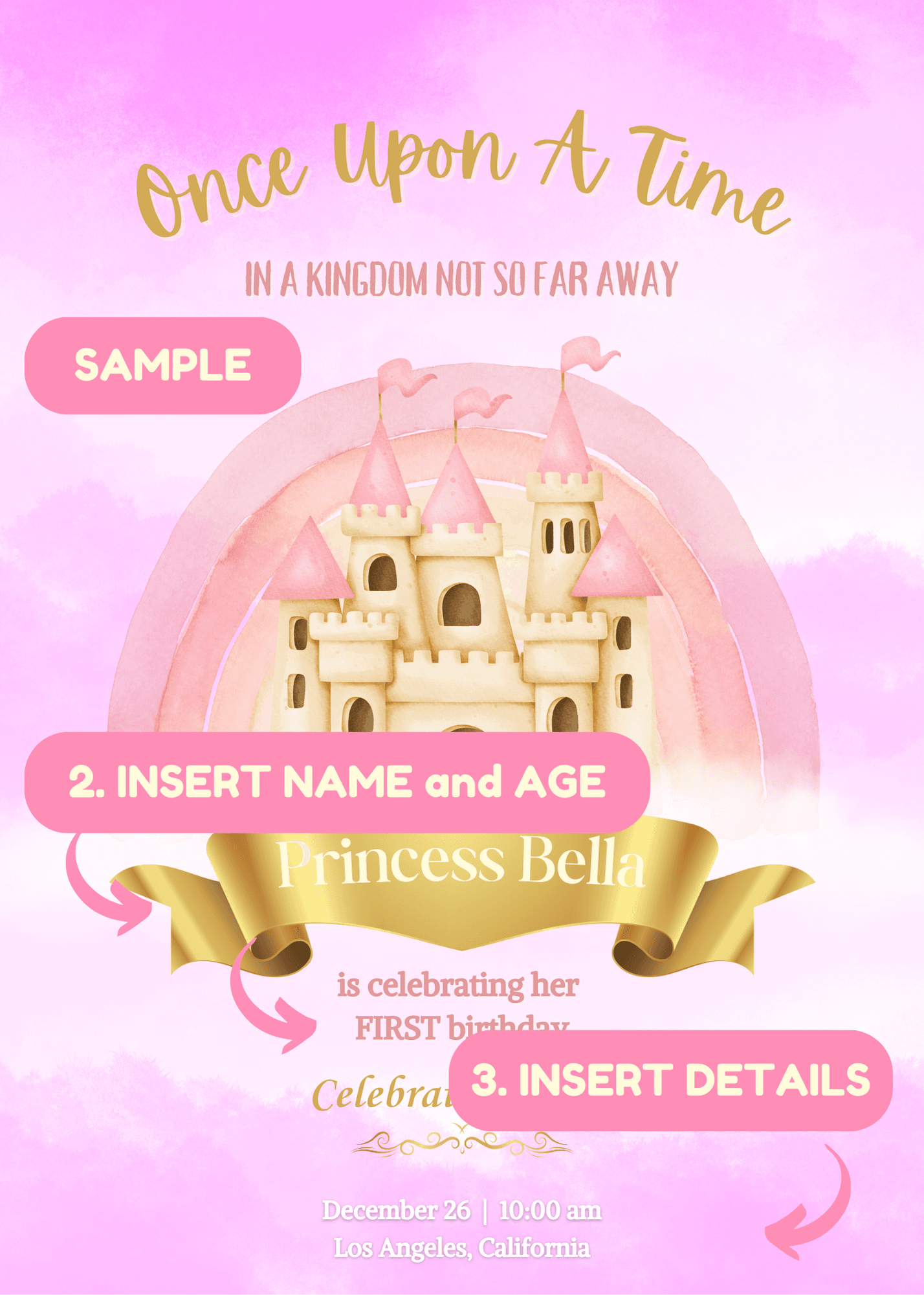 Princess Birthday Invitations Printable