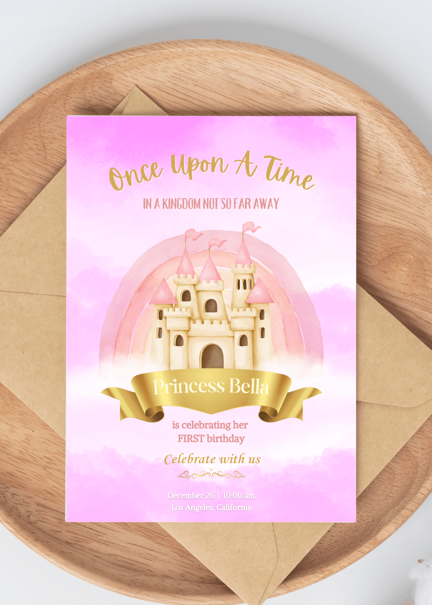 Princess First Birthday Invitation Wording 1st Birthday Invitation