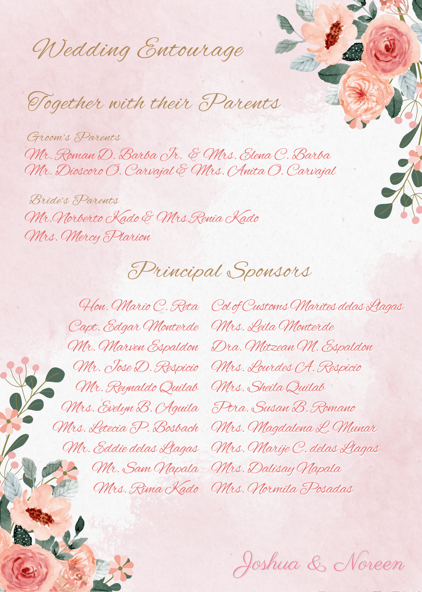 Wedding sponsor invitation | Honestweddingadvice.com