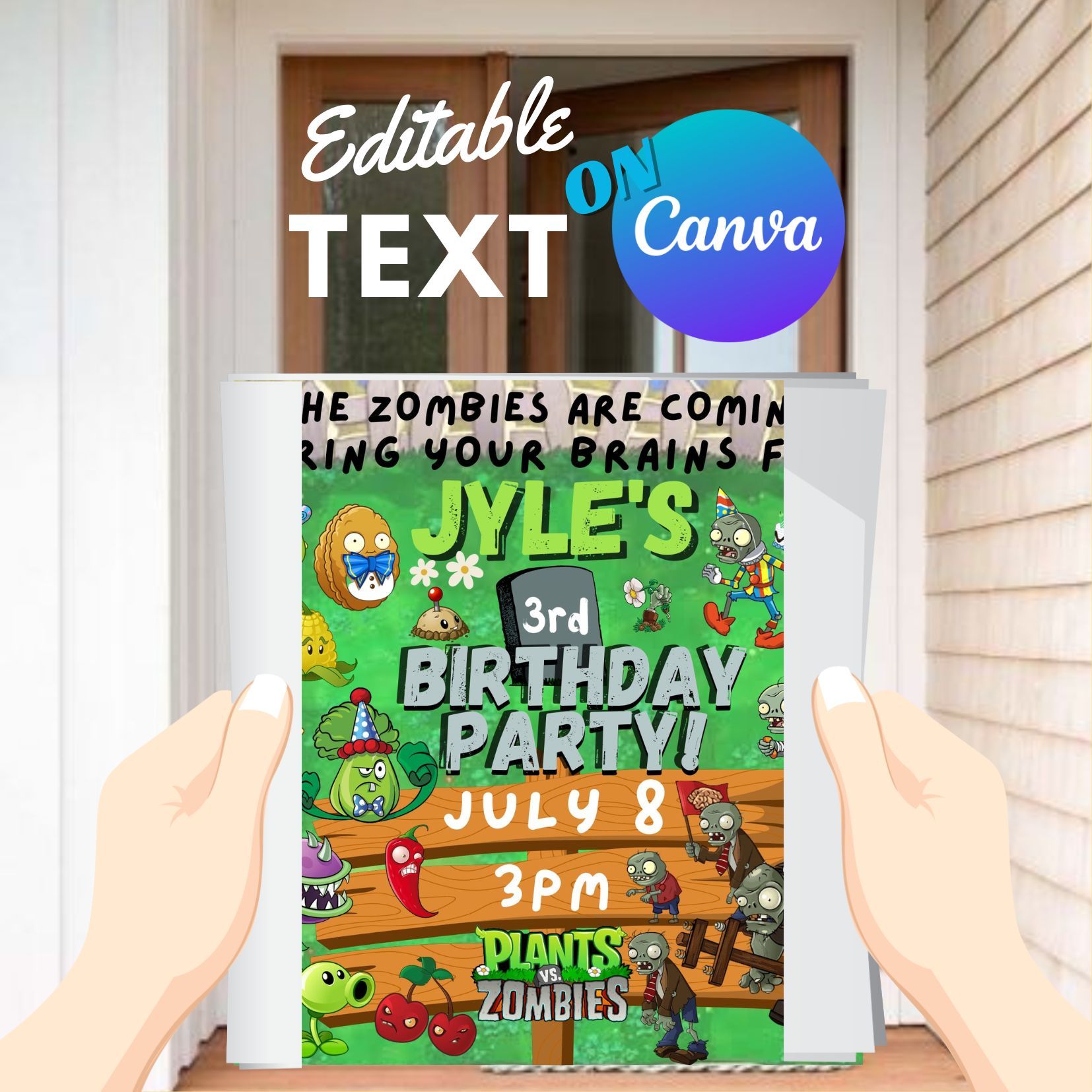 Plants Vs Zombies Birthday Template