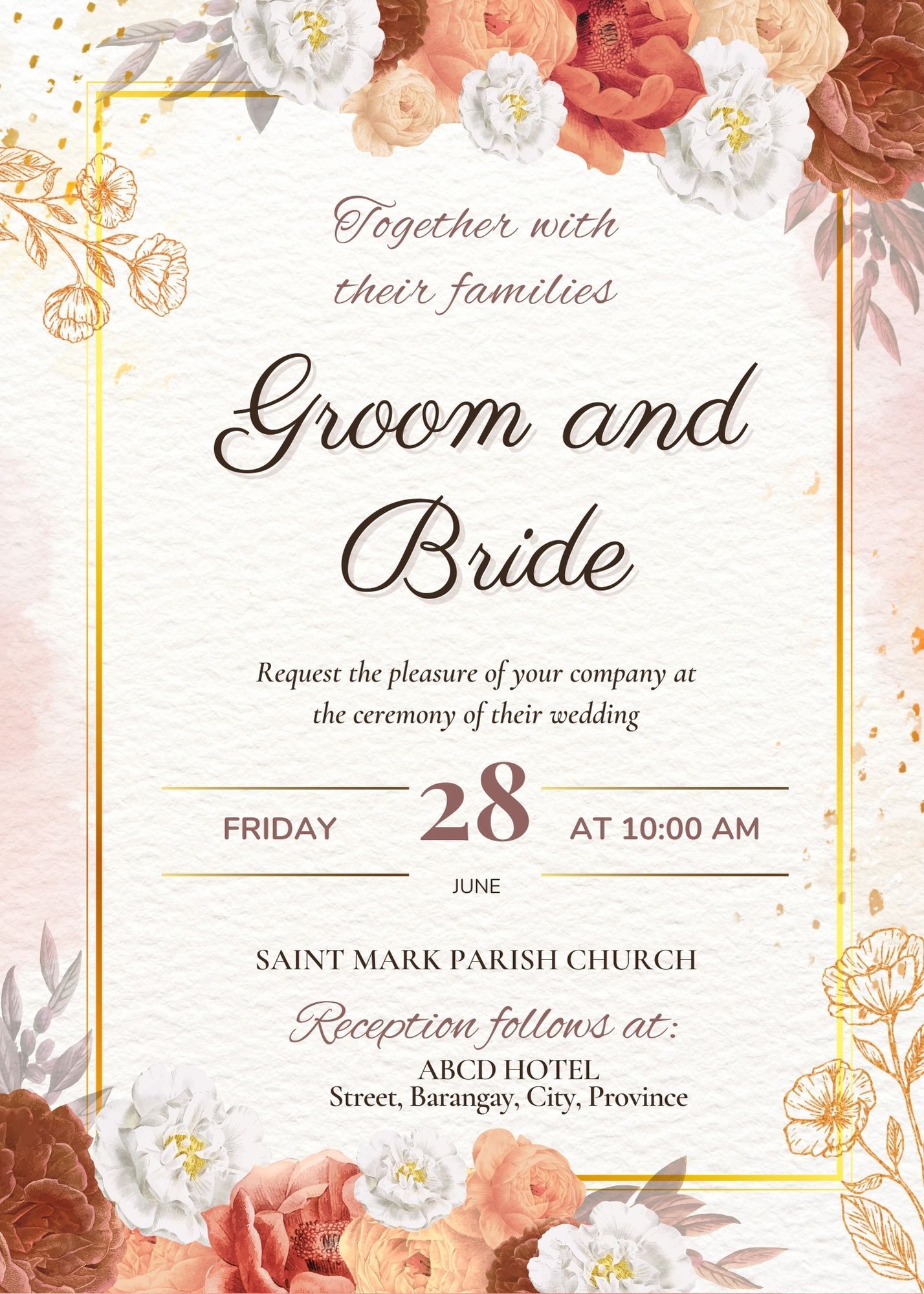 Orange Wedding Template