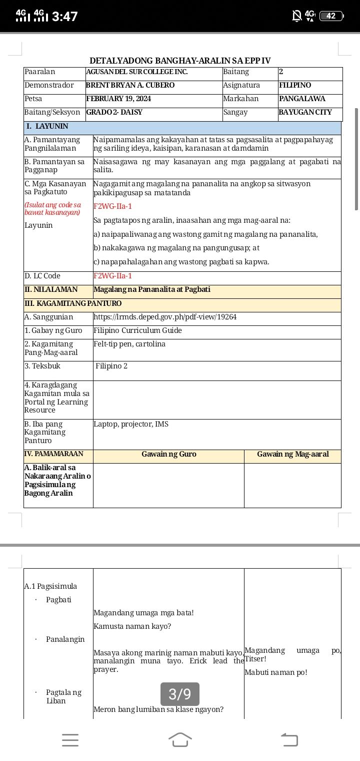Deped Format For Lesson Plan - Infoupdate.org