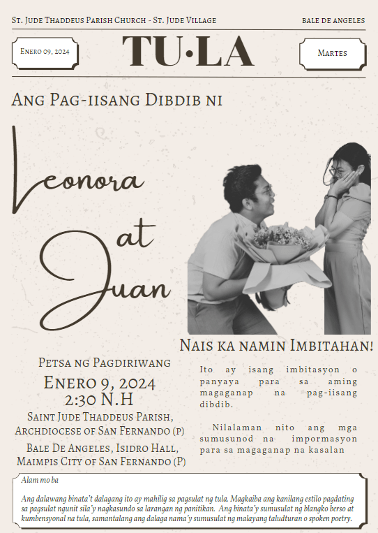 Wedding Invitation In Tagalog FILIPINIANA Wedding Party Ideas | Photo