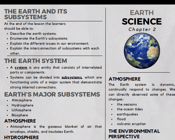Earth And Life Science Notes Science Notes Earth