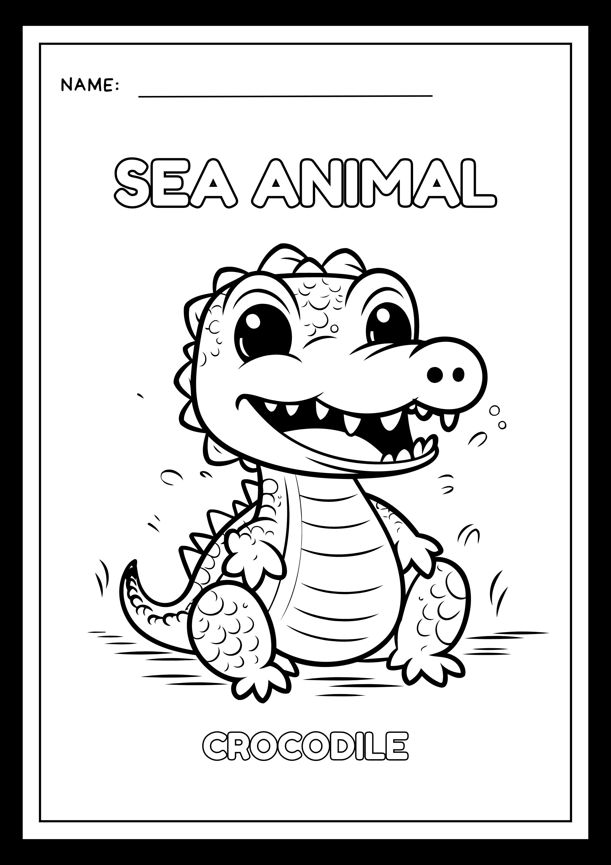 cute baby sea animal coloring pages