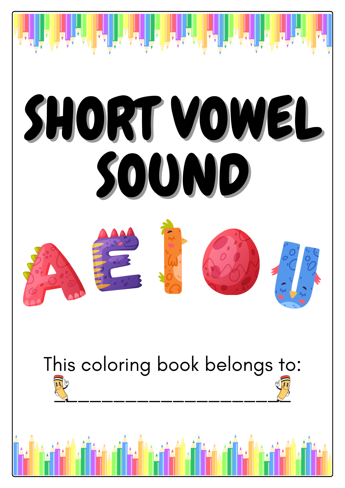Short Vowel Sounds Coloring Pages [2025]