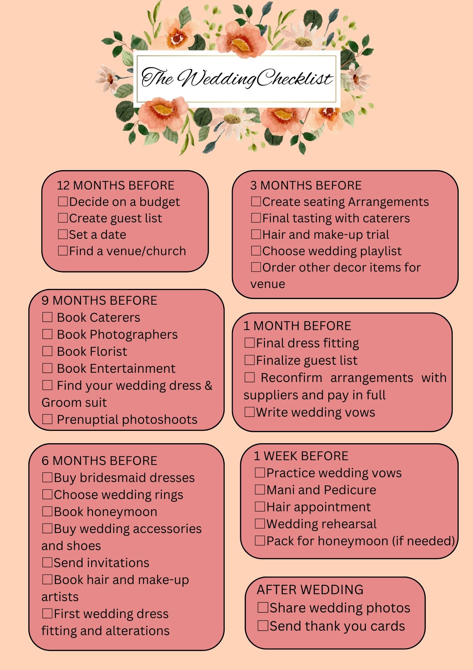 Church wedding checklist | Honestweddingadvice.com