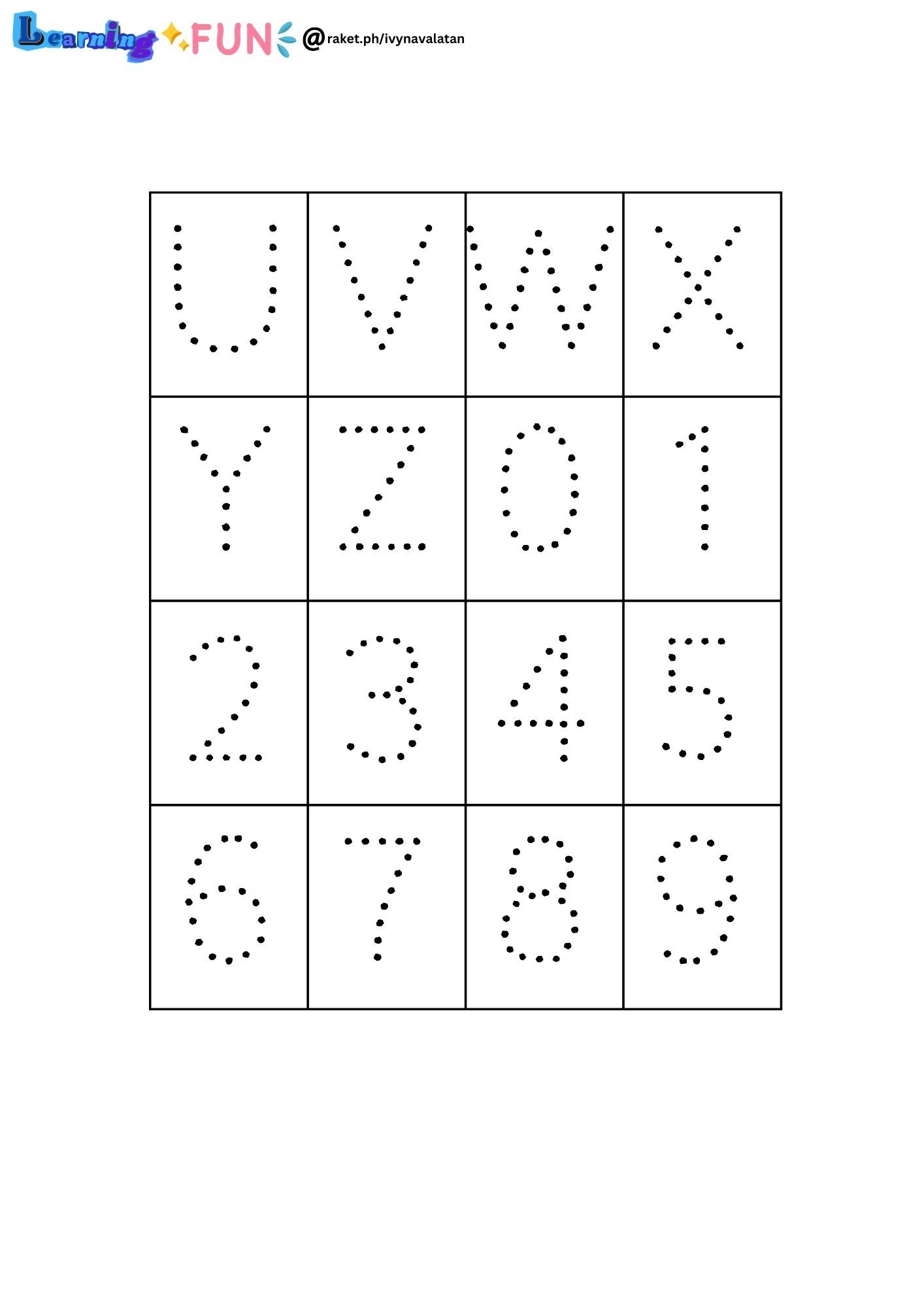 Tracing Numbers And Letters - Infoupdate.org
