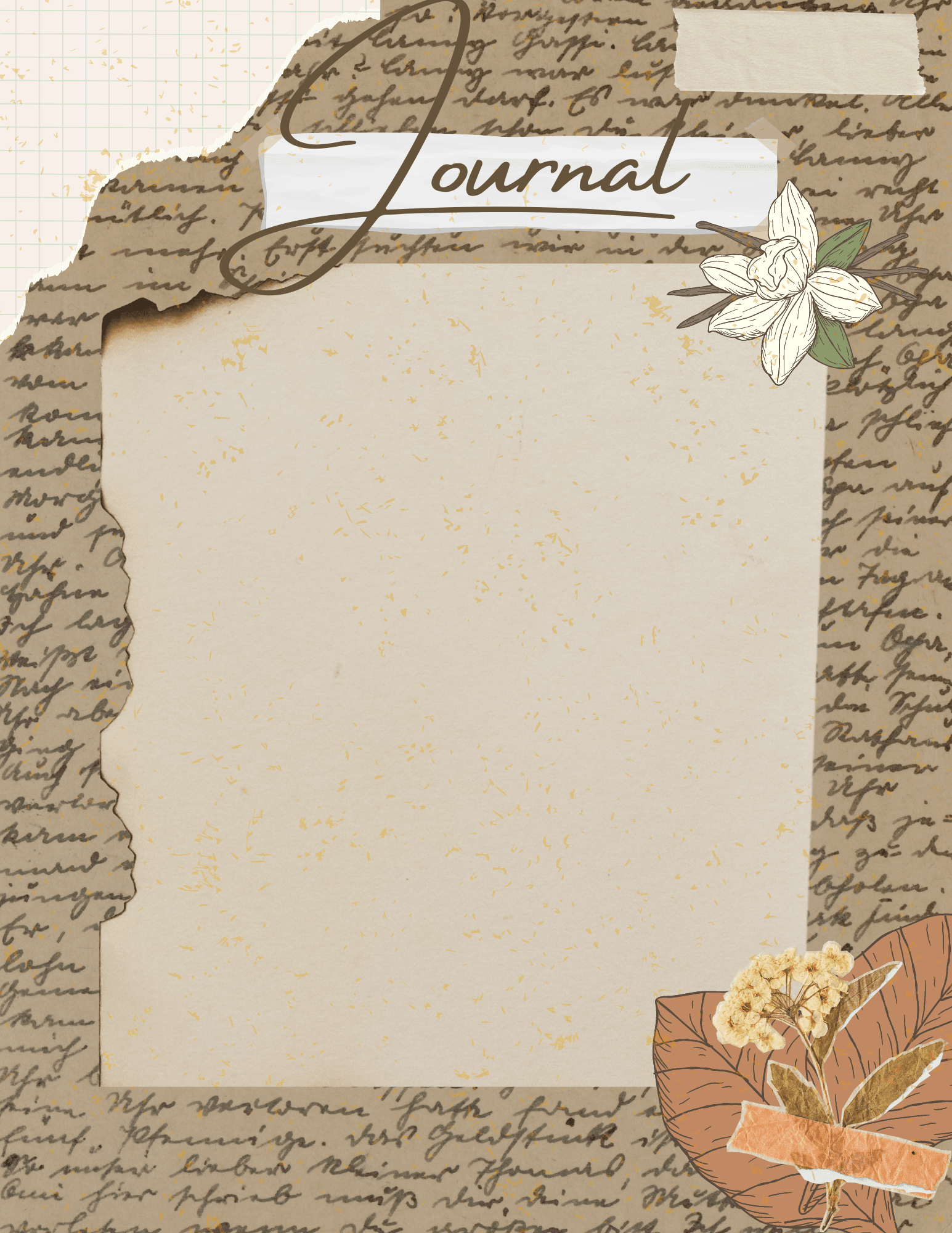 Vintage Blank Journal Page EvZ Leather Writing Journal Notebook, 7