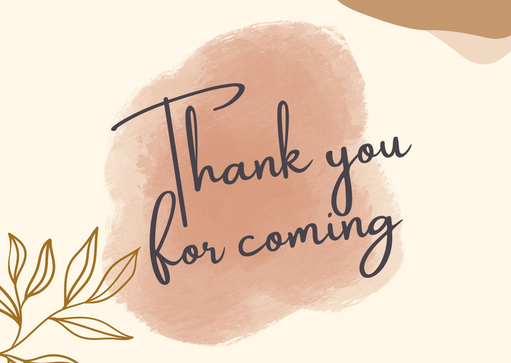 Thank You For Coming Out