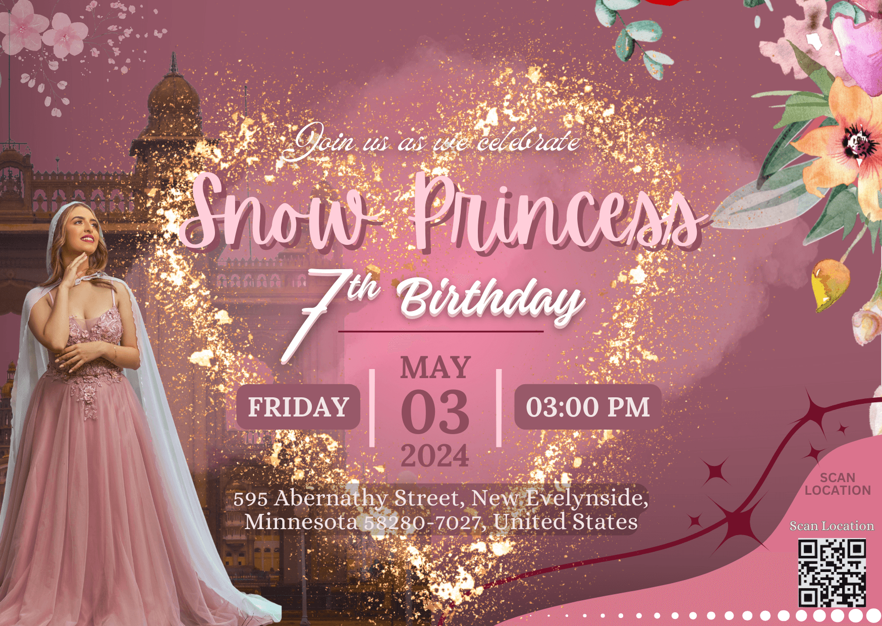 Invitation Card Design For 7th Birthday Girl - Infoupdate.org