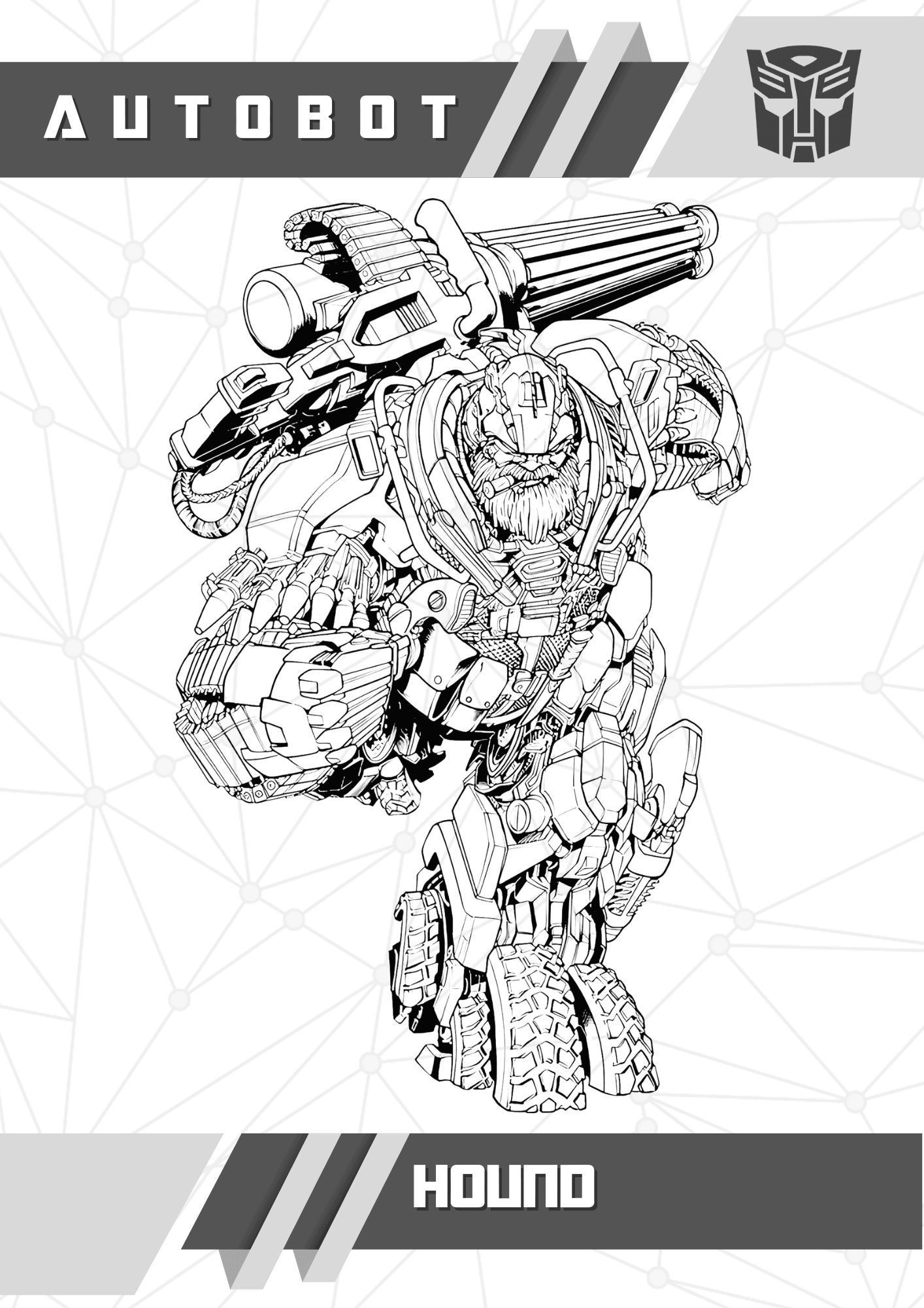 transformer autobot coloring page