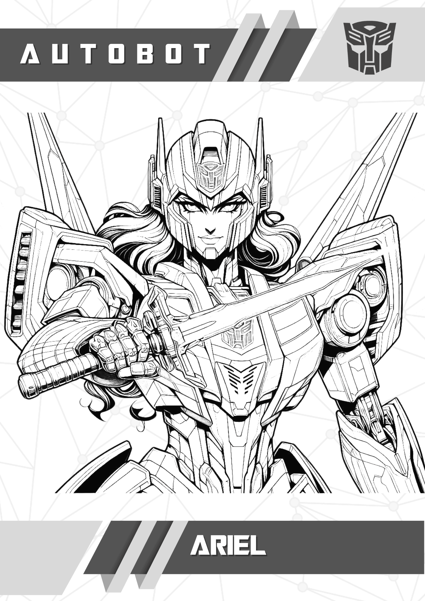 transformer autobot coloring page