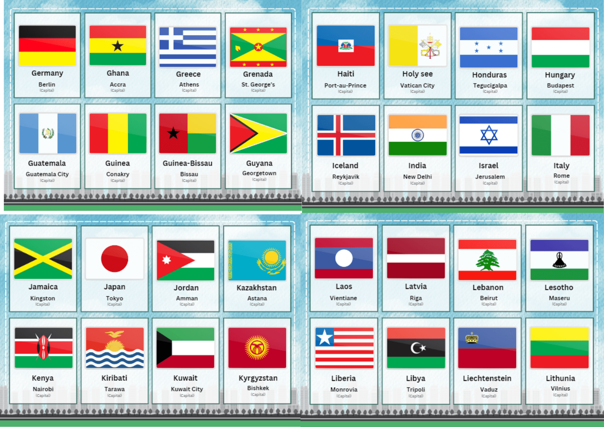 Country Flags With Names And Capitals - Infoupdate.org
