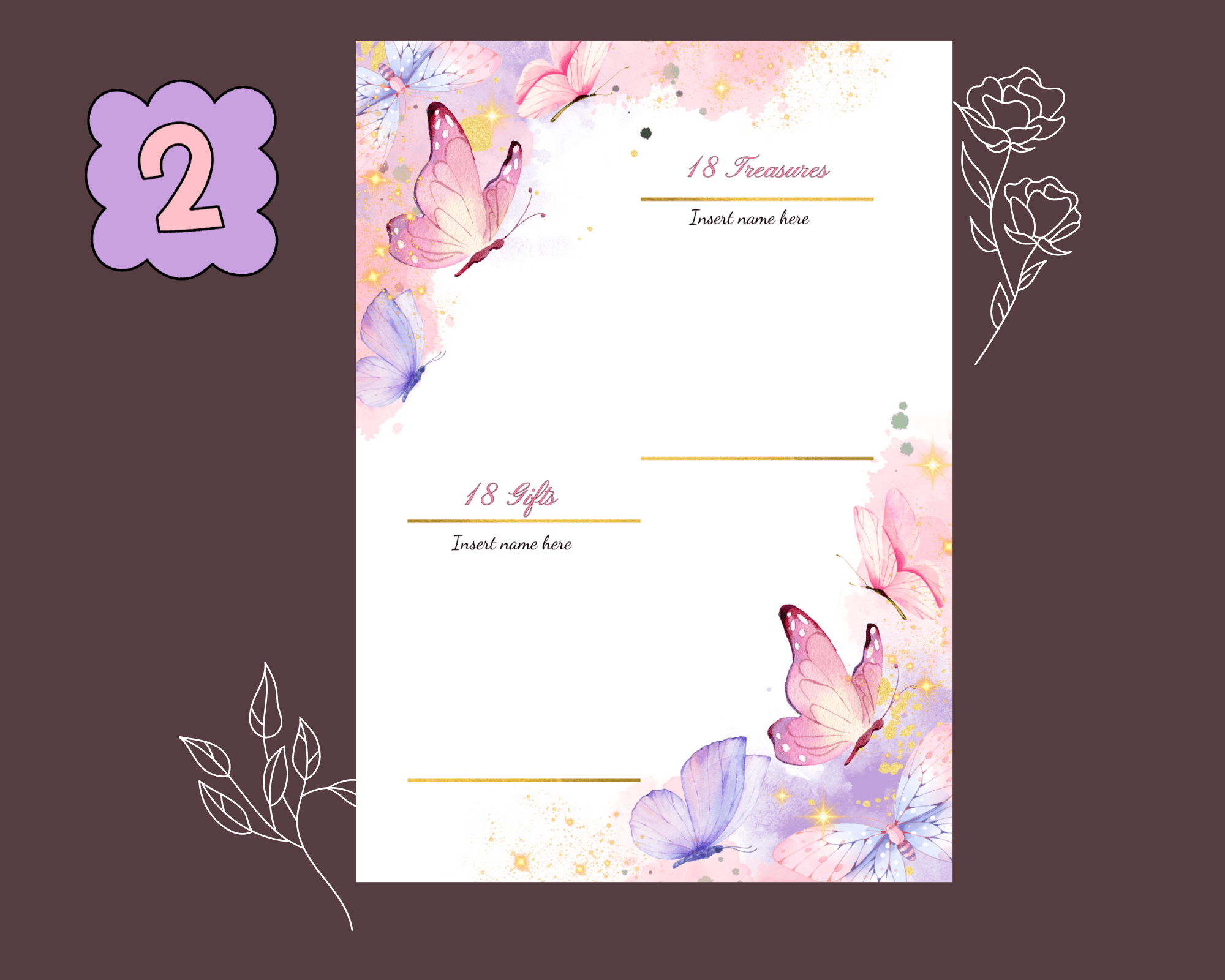 Debut Empty 18th Birthday Invitation Card Background Design ...