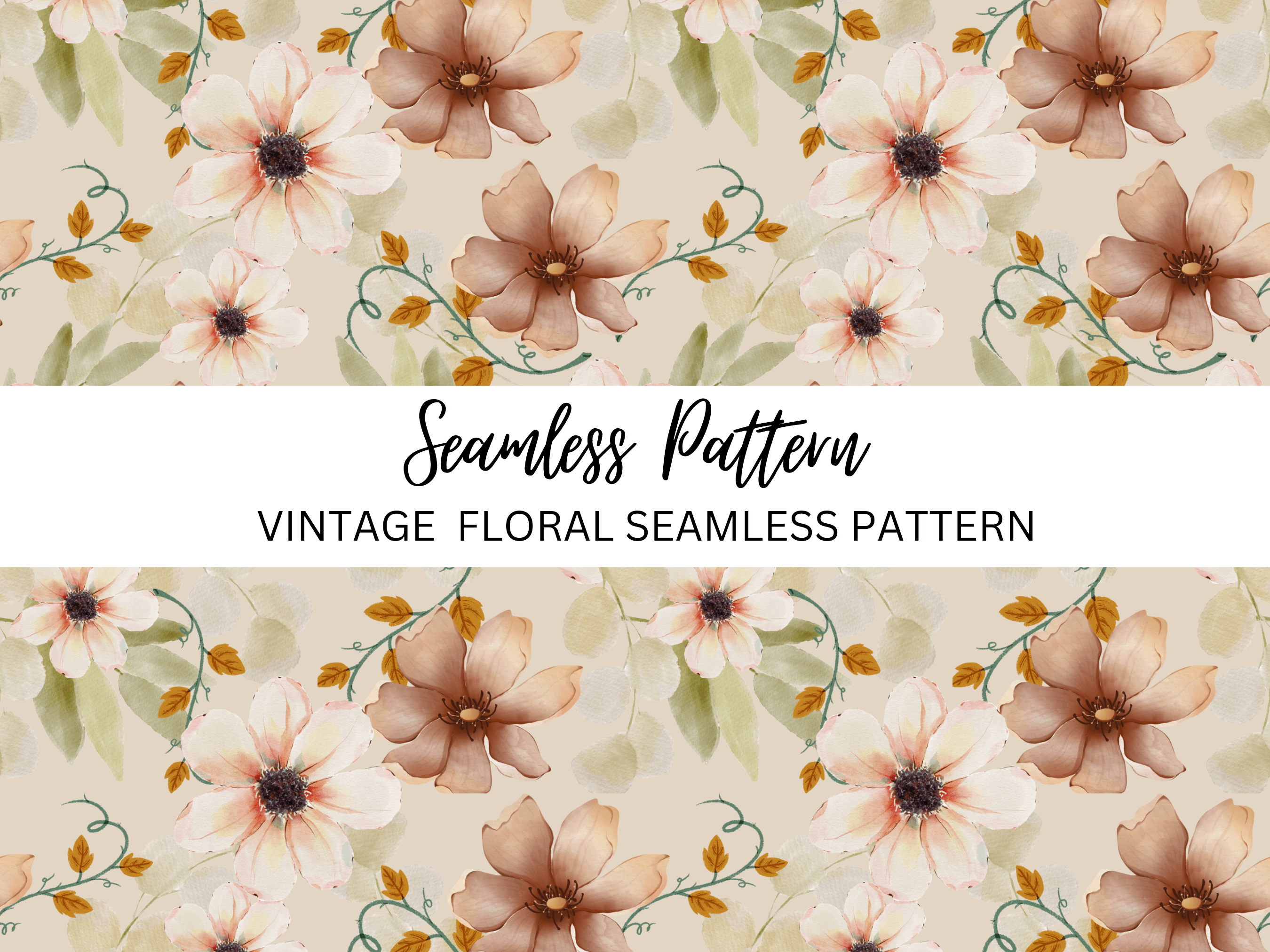 retro floral seamless pattern