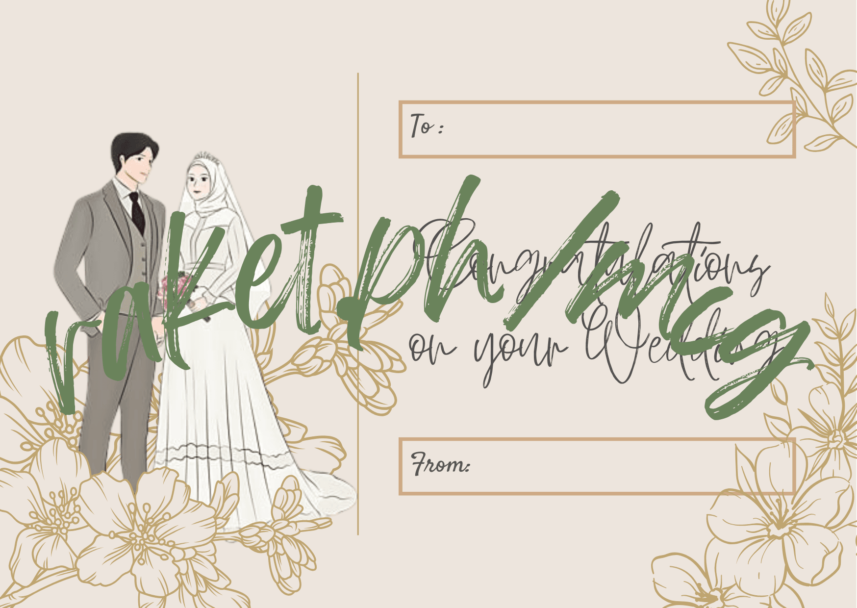 Weding Gift Certificate JEN95 Wedding Wishes Gift Card