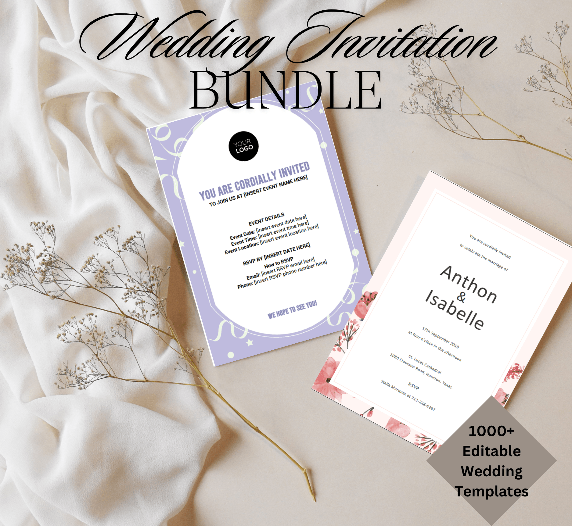 Wedding invitation insert templates | Beachweddingtips.com