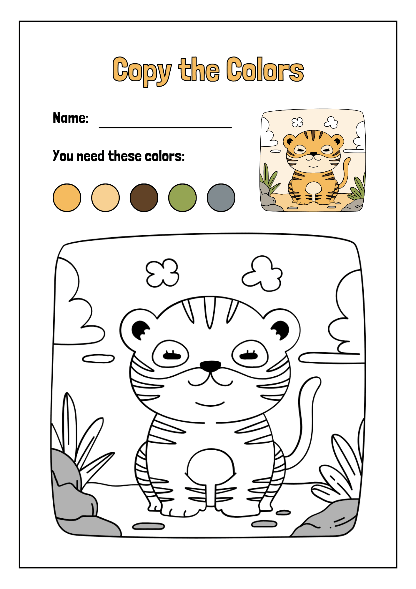 copy the color coloring pages