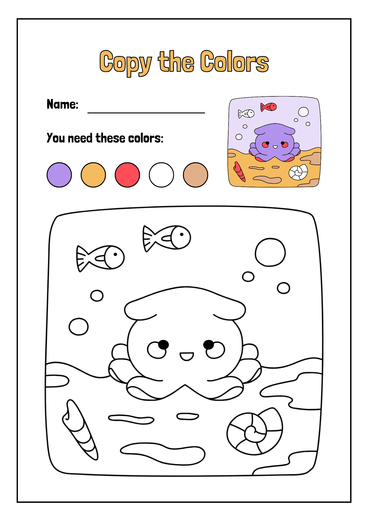 copy the color coloring pages