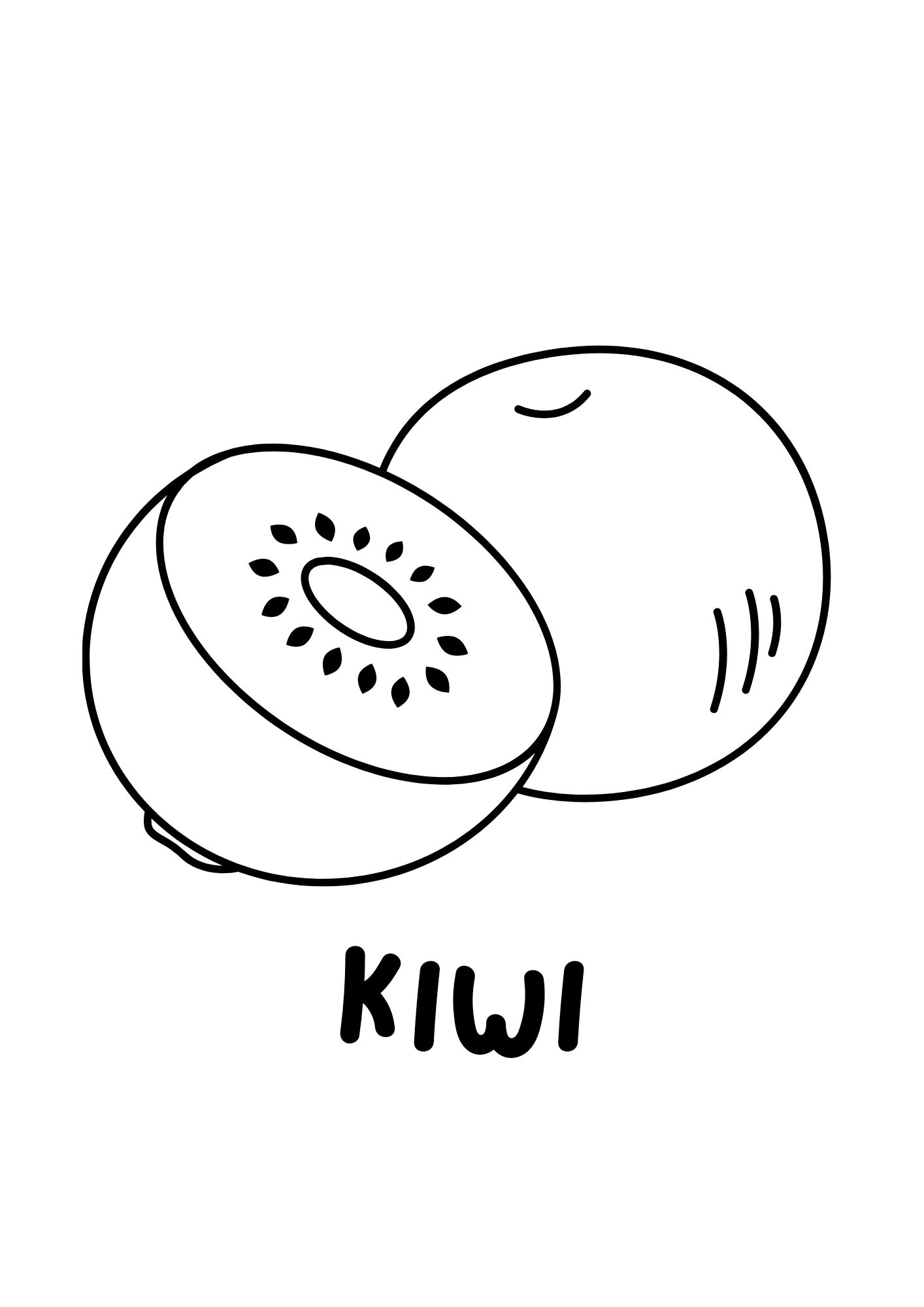 kiwi fruit coloring pages