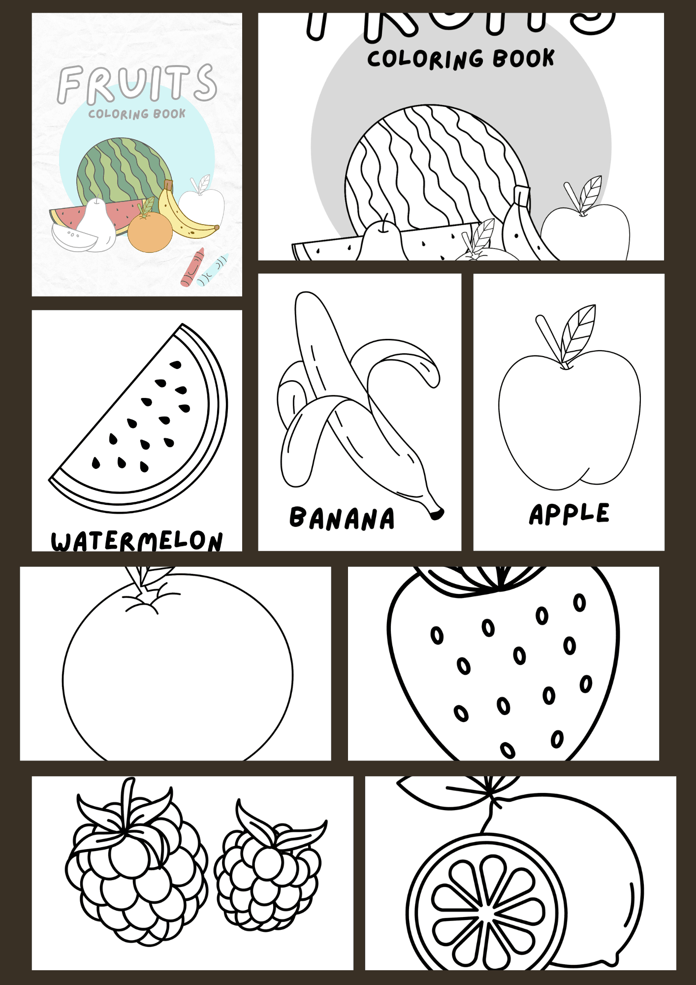 Coloring Fruits With Names