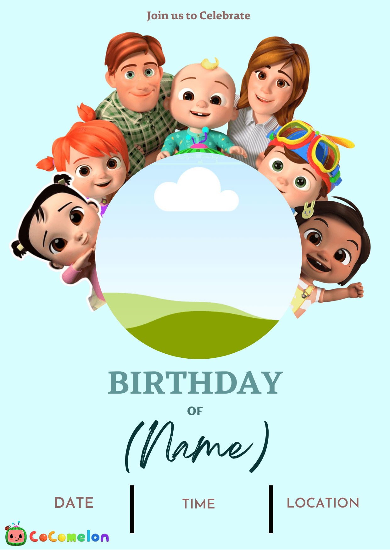Cocomelon Theme Birthday Invitation by livdigitals Raket.PH