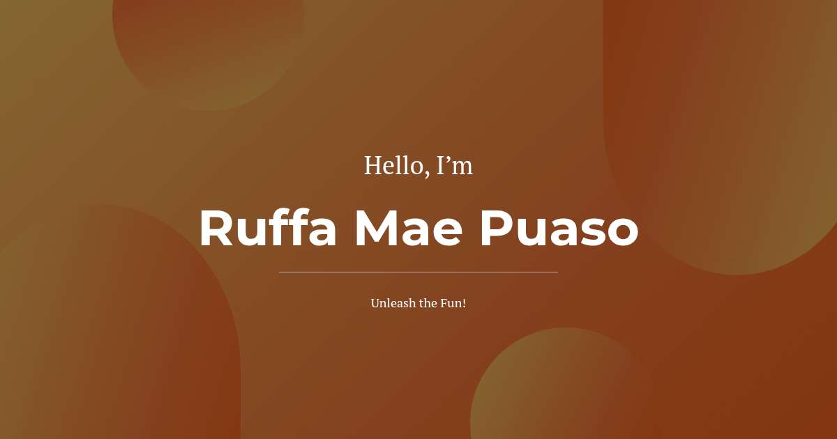 Ruffa Mae Puaso
