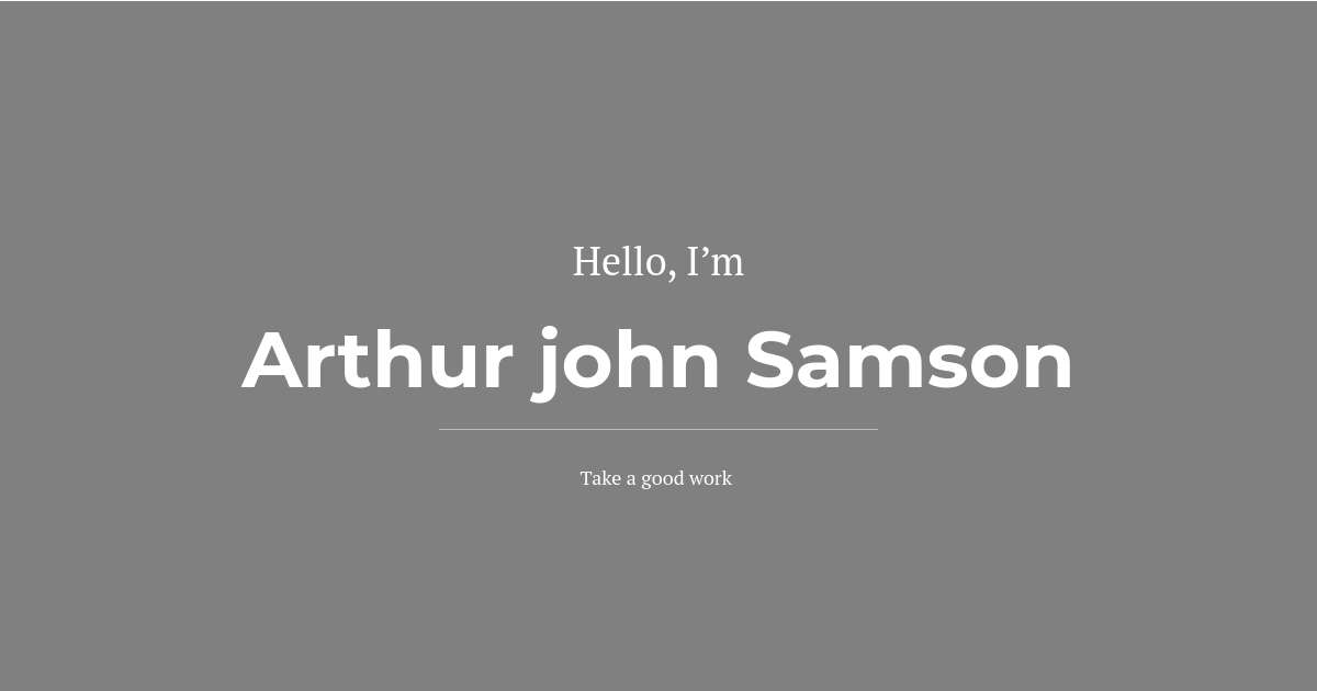 Arthur john Samson