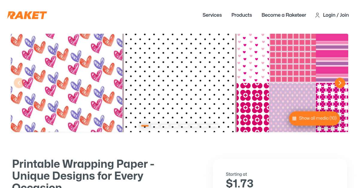 Printable Wrapping Paper - Unique Designs for Every Occasion by ...