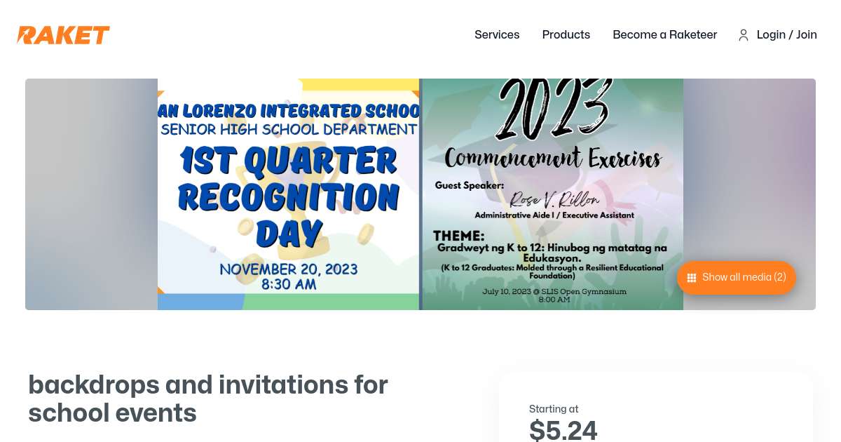 backdrops and invitations for school events by kmcastillo1110 - Raket.PH