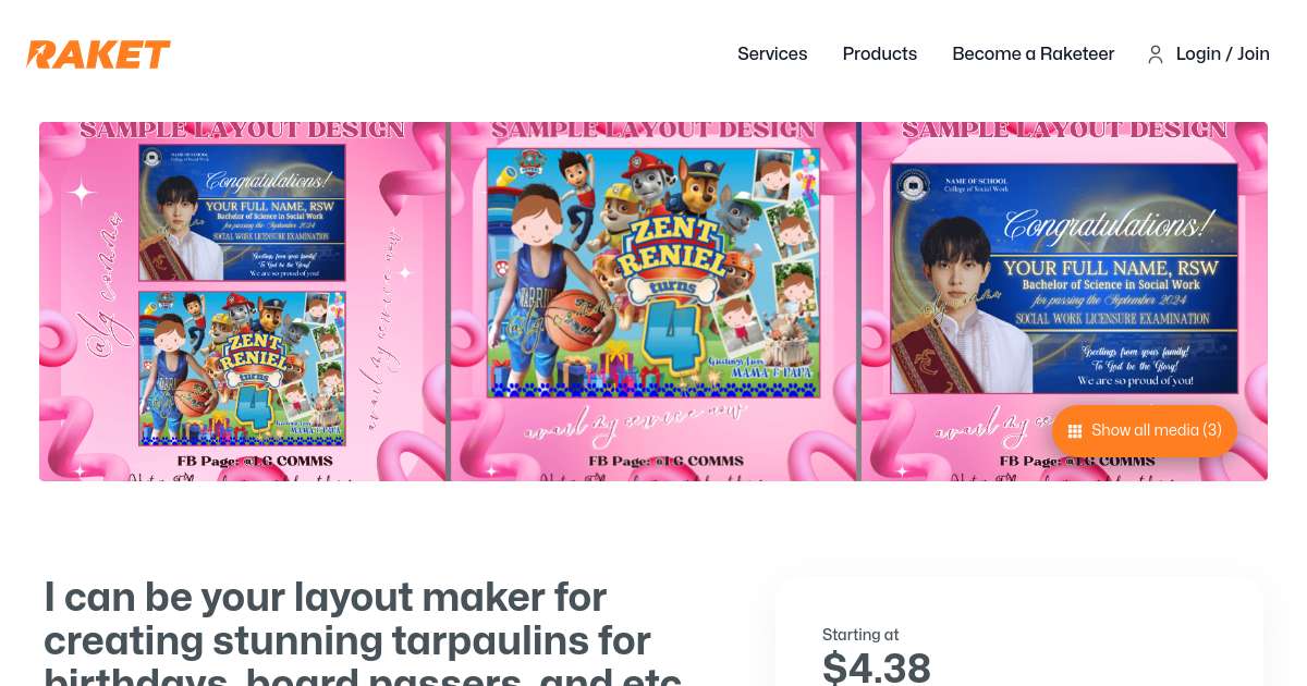 I can be your layout maker for creating stunning tarpaulins for ...