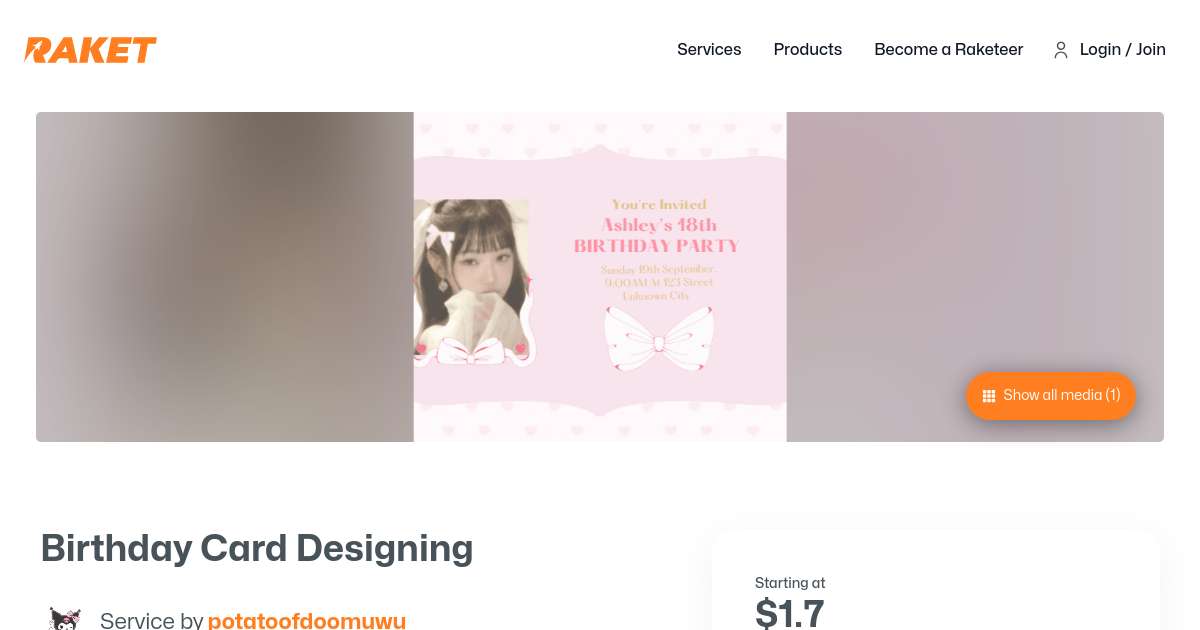 Birthday Card Designing by potatoofdoomuwu - Raket.PH