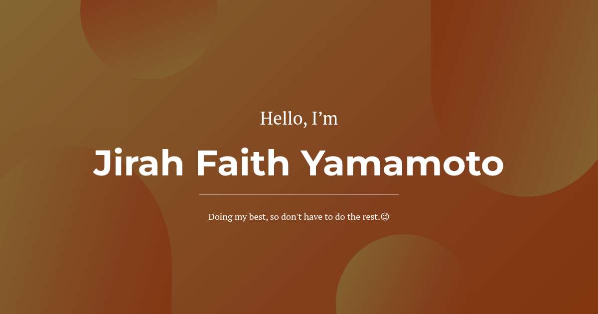 Jirah Faith Yamamoto