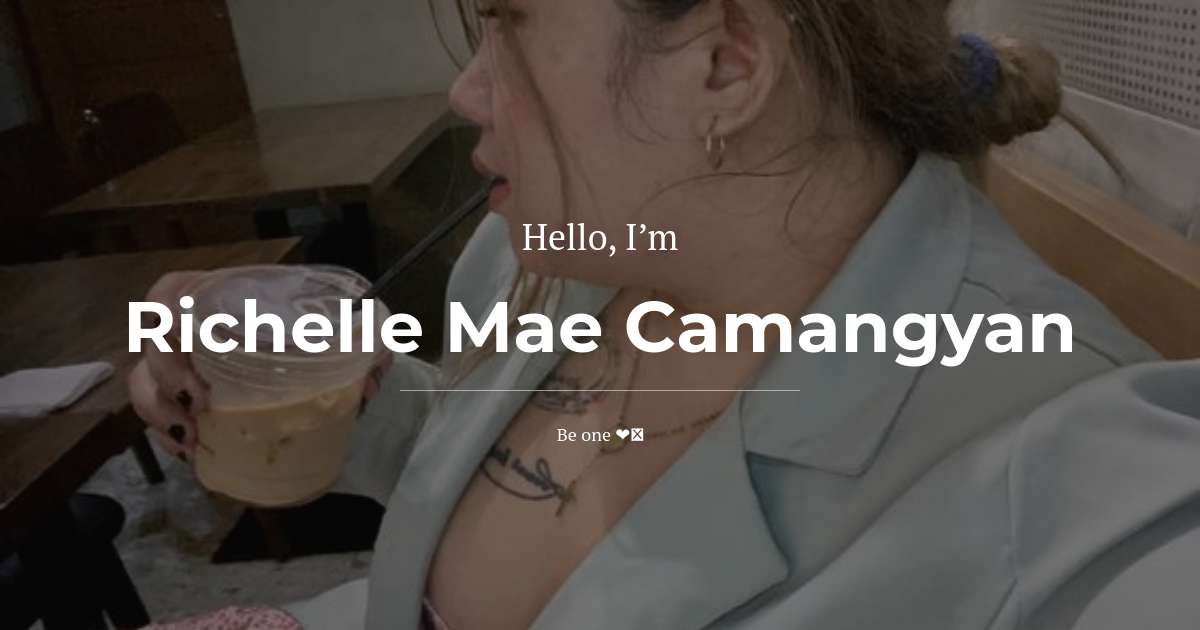 Richelle Mae Camangyan